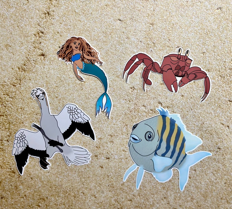 The Little Mermaid Sticker Pack Beach Stickers Disney - Etsy