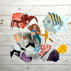 The Little Mermaid Sticker Pack Beach Stickers Disney - Etsy