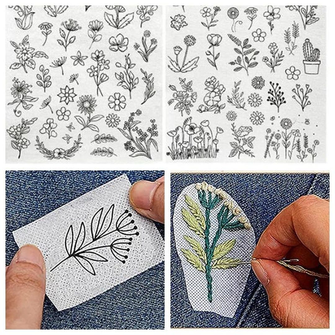 Water Soluble Embroidery Stabilizer Stickers - 2 Kits for DIY Hand ...