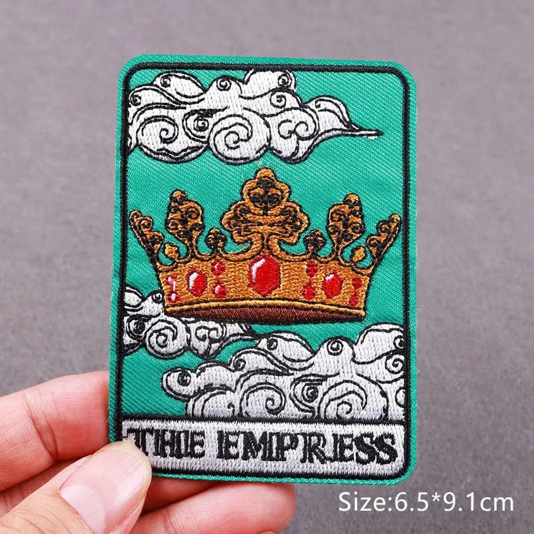 Tarot the Empress Iron-on Animal Tarot Patches Moon Sun Star Emperor Empress Lovers Wheel of ...