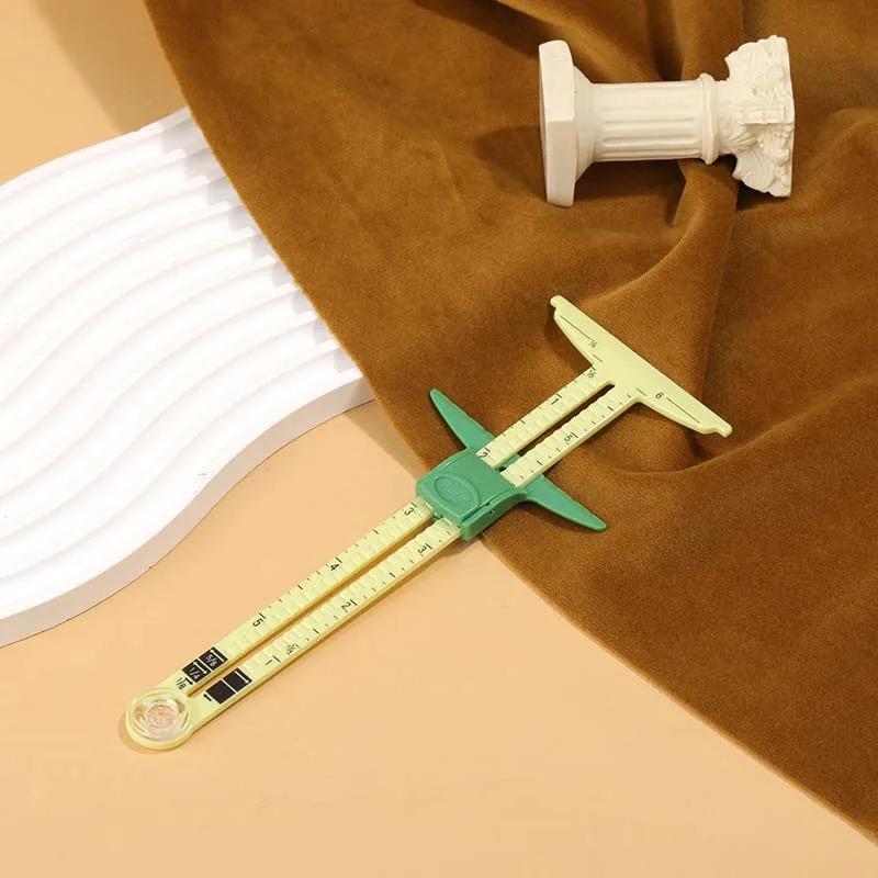 5-in-1 Sliding Gauge Measuring Ruler Plastic Drawing Tailor Patchwork ...