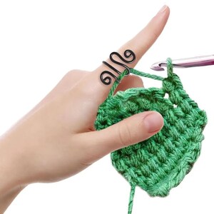 Crochet Tension Ring Adjustable Hook Ring for Yarn Enthusiasts ...