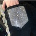 Rhinestone Sparkle Patches Set 5 Bling Crystal Pocket Sticker Jean ...