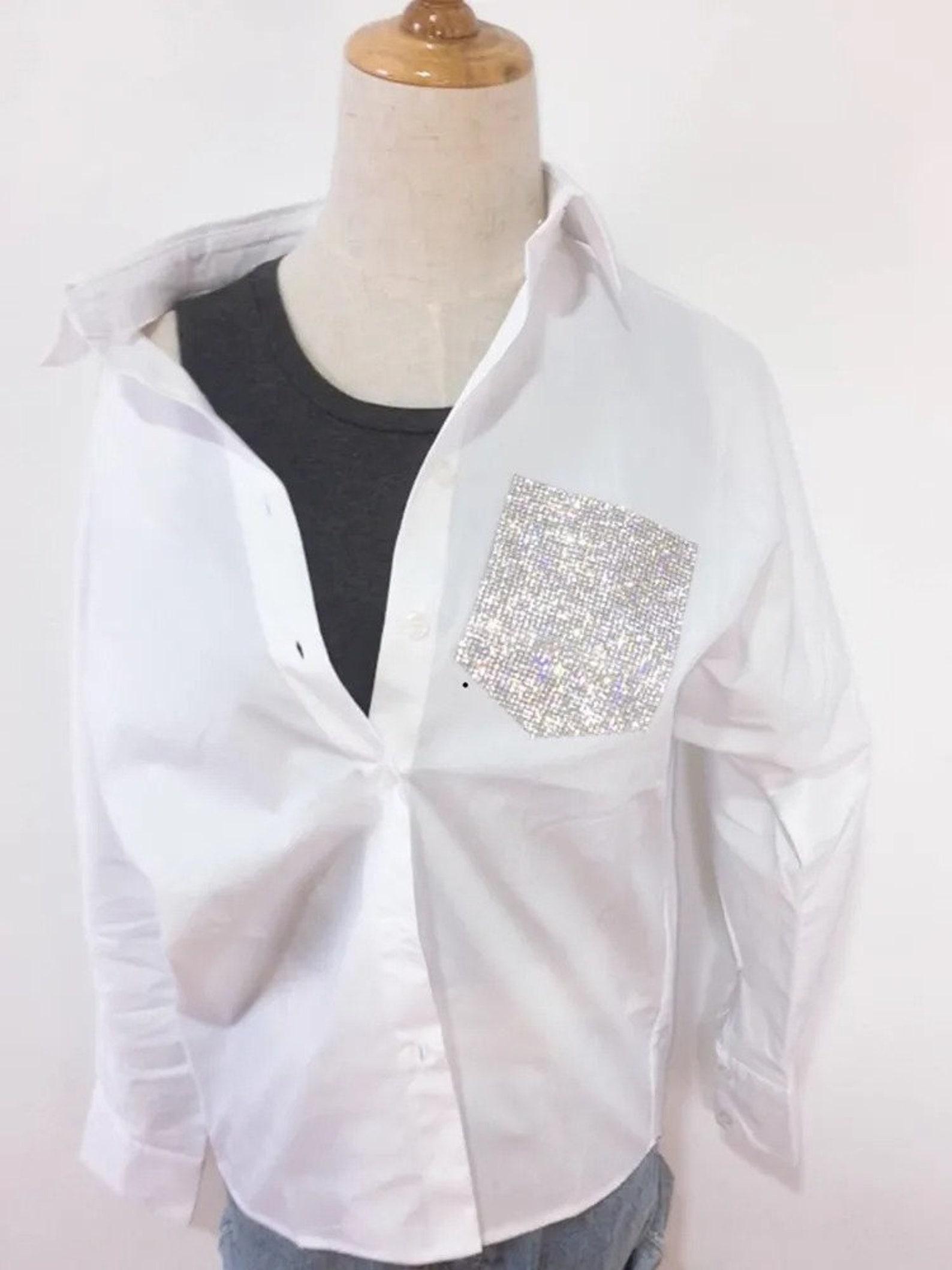 Rhinestone Sparkle Patches Set 5 Bling Crystal Pocket Sticker Jean ...