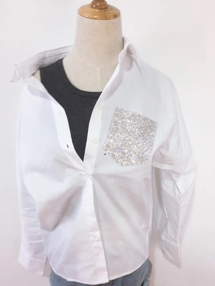 Rhinestone Sparkle Patches Set 5 Bling Crystal Pocket Sticker Jean ...