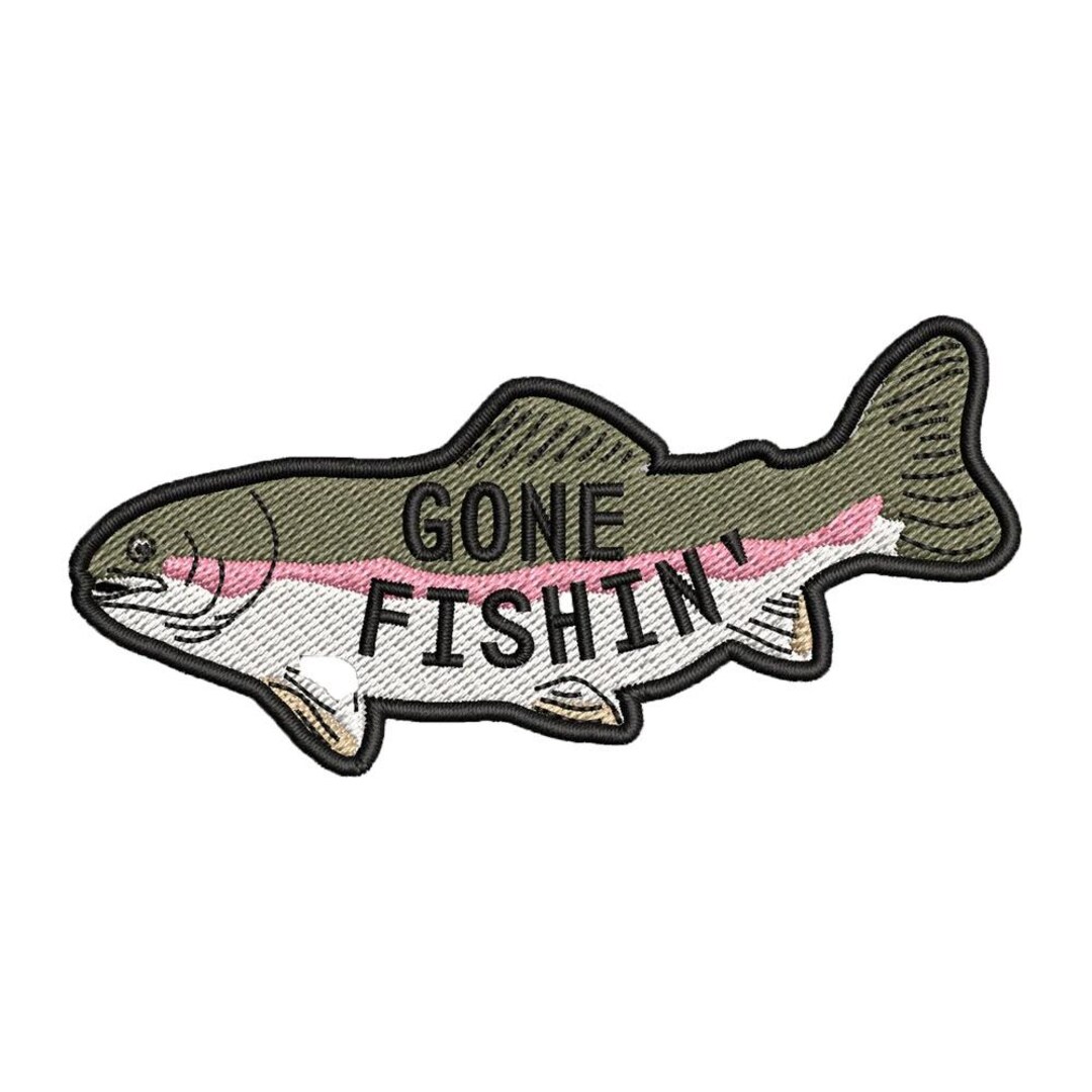 Gone Fishin Patches Freshwater Fish Patch Rainbow Gone Fishing Lake ...