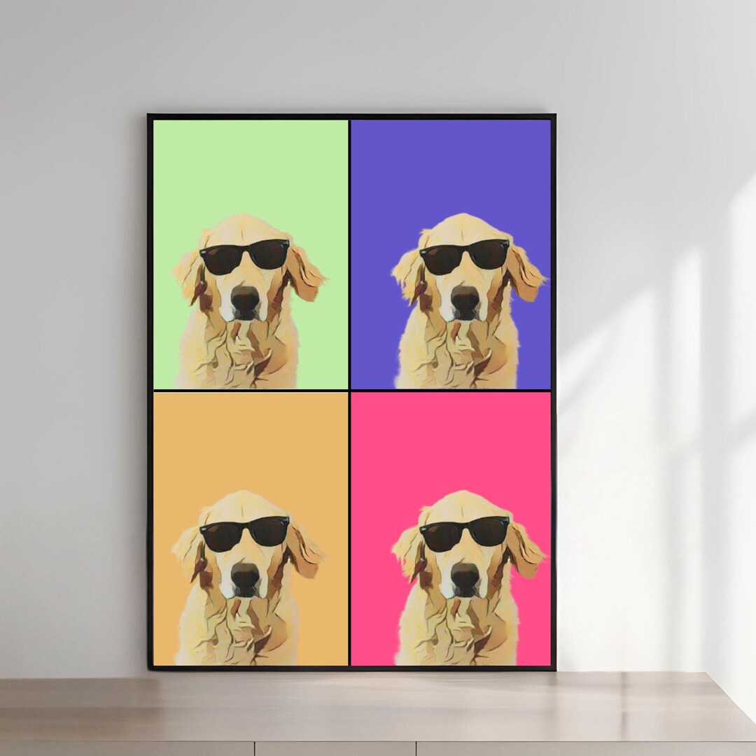 Custom Dog Portrait Eras Tour Poster, Vintage Pet Wall Art, Pet Pop Art ...
