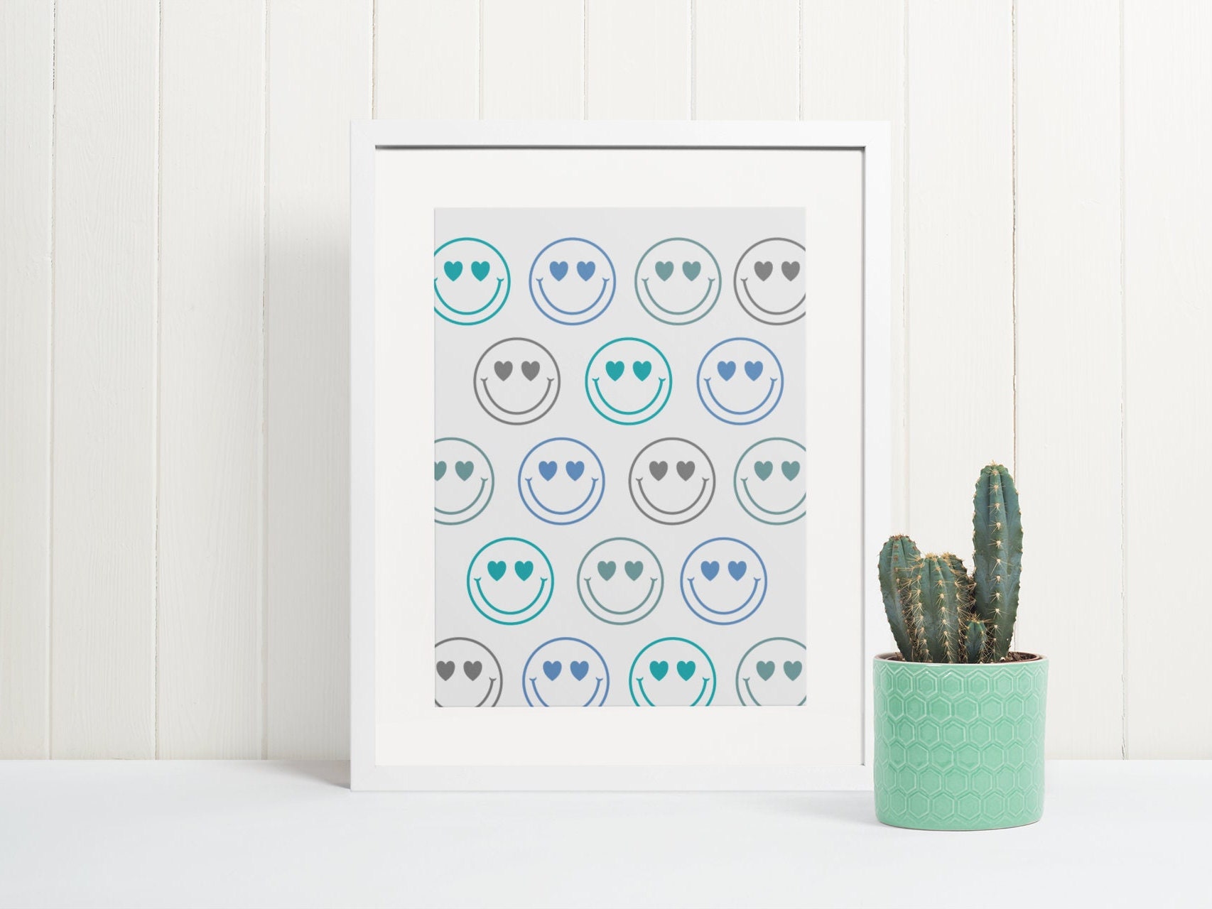 Smiley Print Smiley Face Poster Smiley Art Trendy Wall Art - Etsy