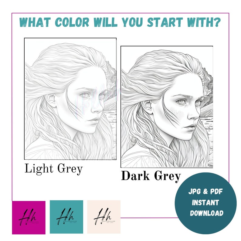 Adult Coloring Page PDF Printable Adult Coloring Pages Book Download ...