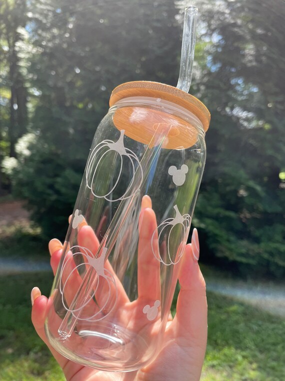 Mickey Mouse and Pumpkins Iced Coffee Glass - Etsy