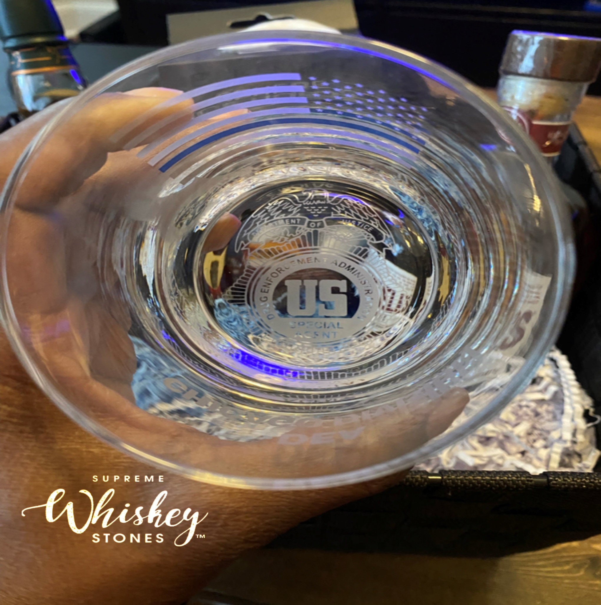 Personalized Thin Blue Line Whiskey Glass – Engraved Police Gift - Etsy