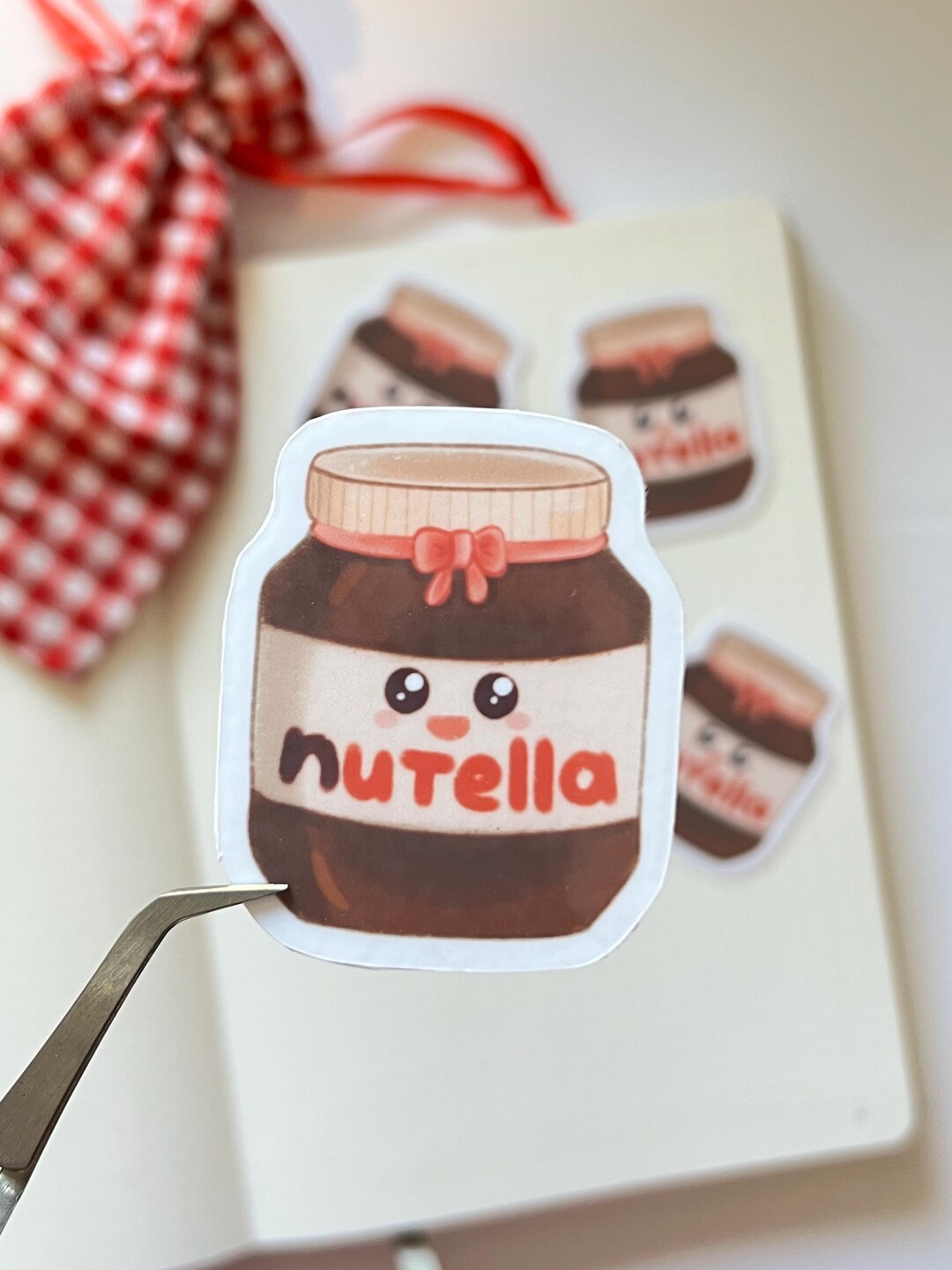 Cute Nutella Sticker – Adorable Kawaii Nutella Jar Vinyl Decal for ...