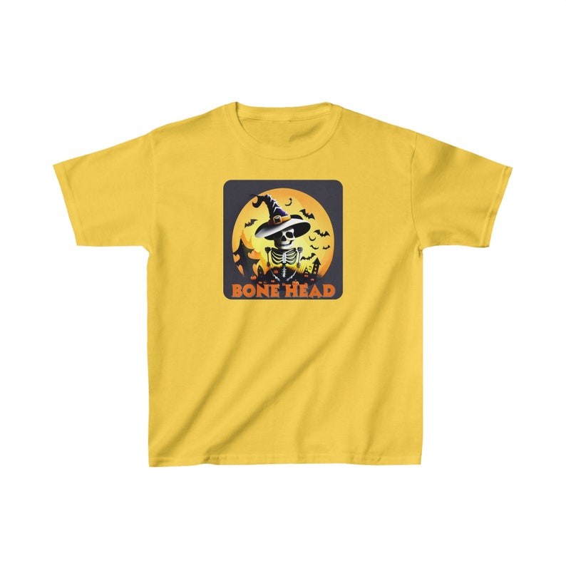 Halloween Skeleton Bone Head - Kids Heavy Cotton T-shirt - Etsy