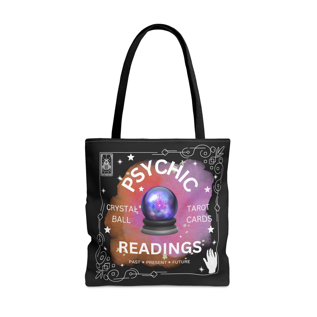 Psychic Readings Crystal Ball Tarot Cards Tote Bag - Carry Your ...