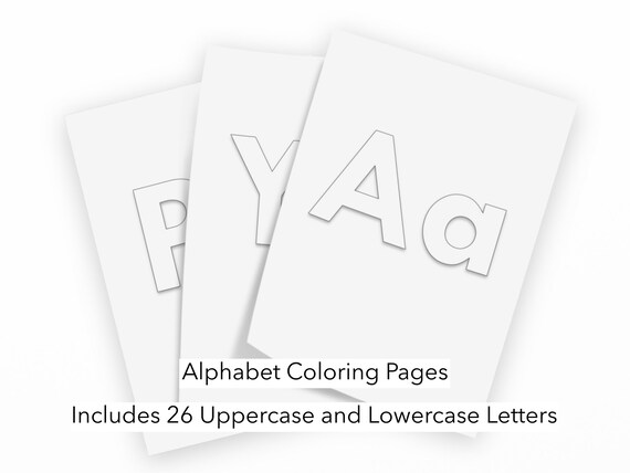 ABC Alphabet Uppercase and Lowercase Letters PDF 26 Pages With - Etsy