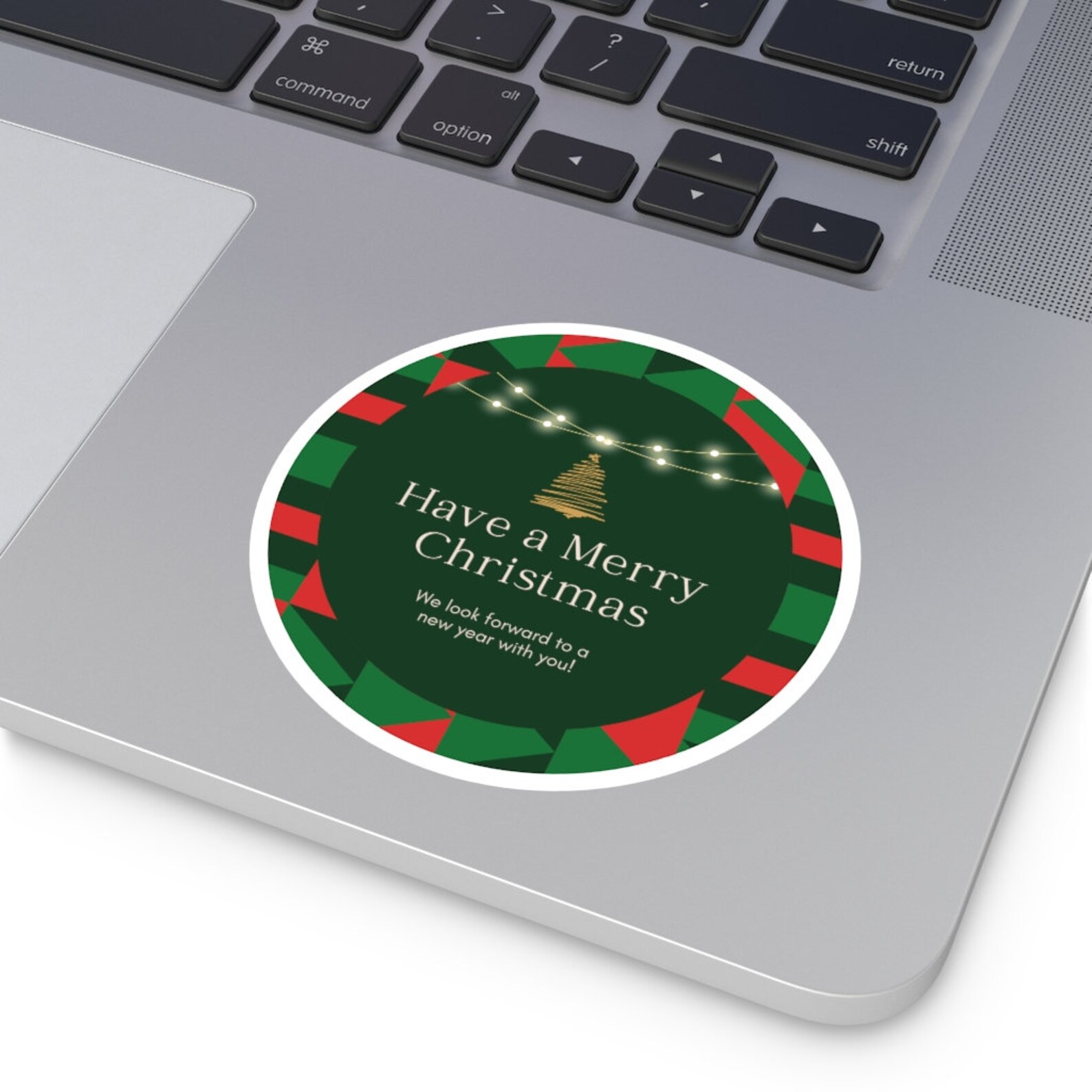 Merry Christmas Round Stickers Indooroutdoor - Etsy
