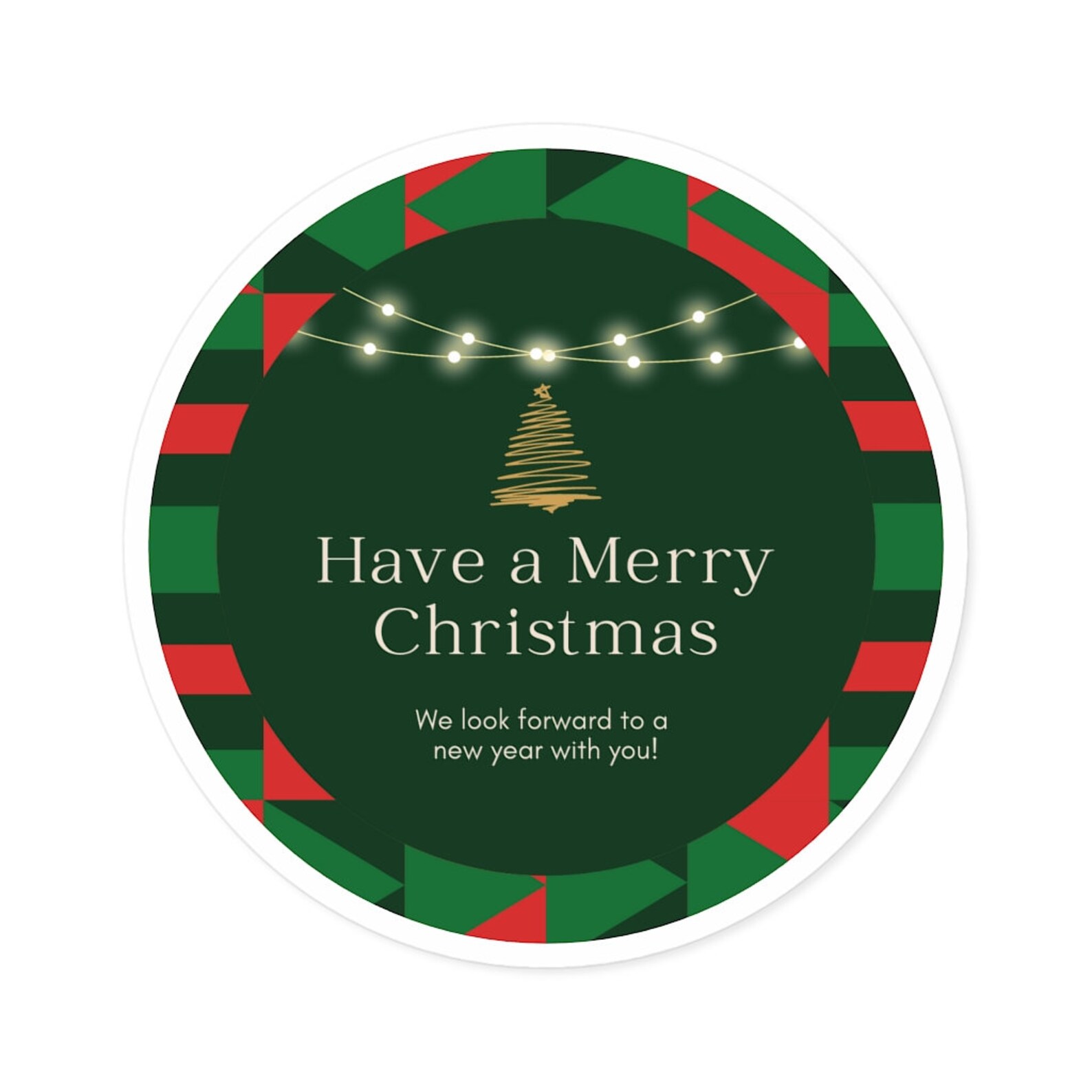 Merry Christmas Round Stickers Indooroutdoor - Etsy