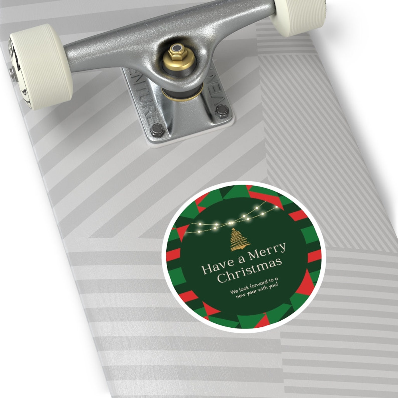 Merry Christmas Round Stickers Indooroutdoor - Etsy