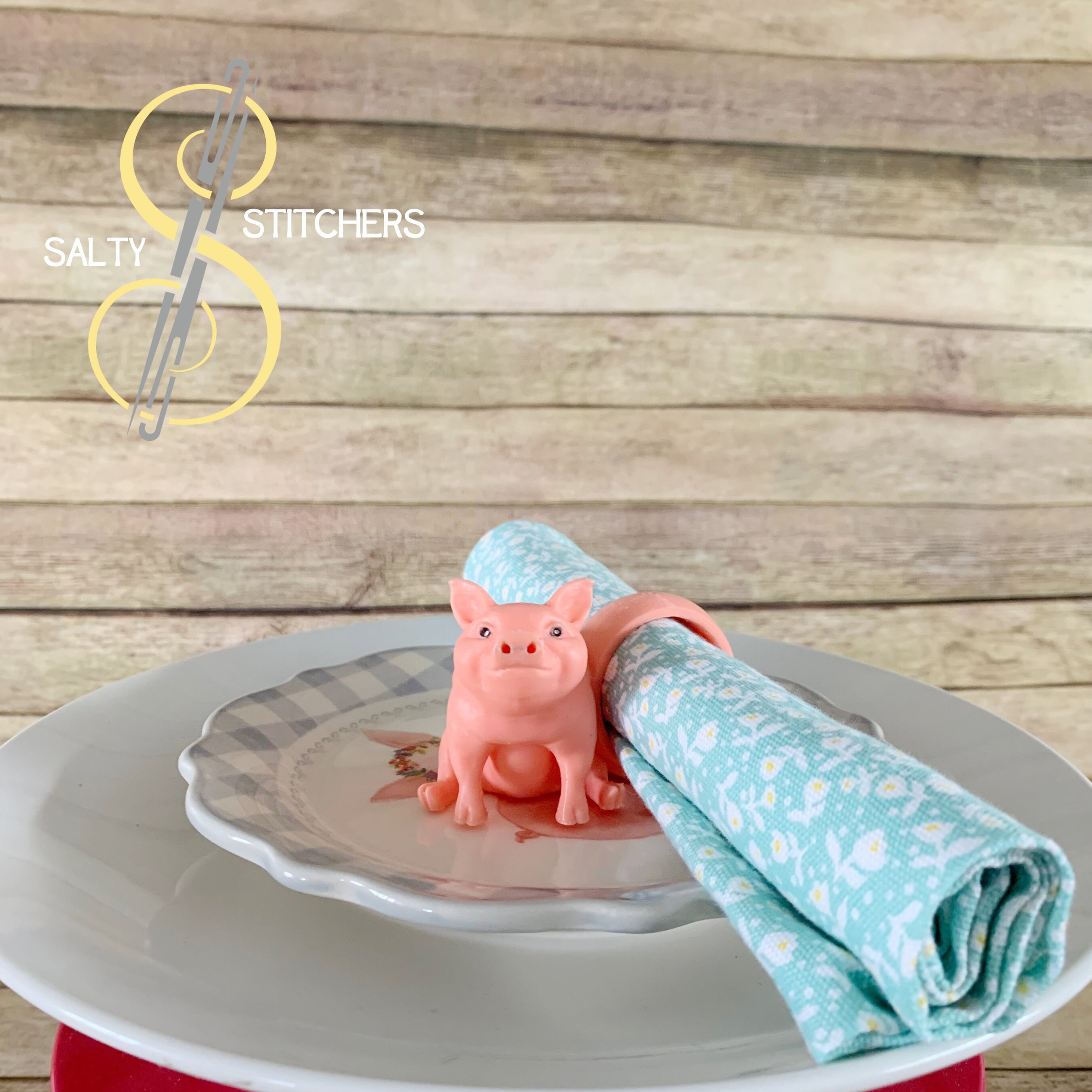 3D Printed Hand Painted Farmhouse Pig Napkin Ring Pig Lover Gift Idea ...