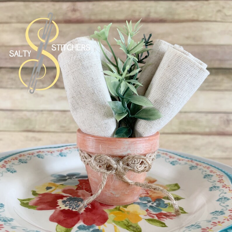 3D Printed Faux Terra Cotta Pot Garden Napkin Ring Garden - Etsy
