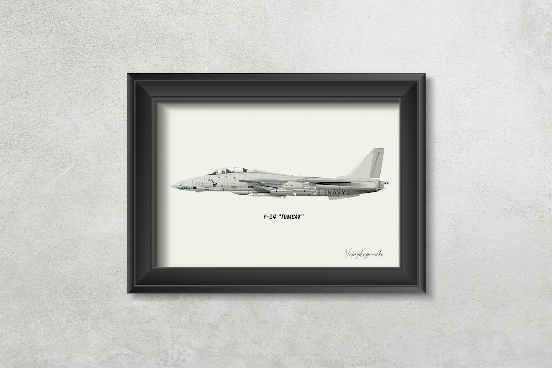 Fighter Jet Print, F14, Aircraft Wall Art, Airplane Print, Airplane ...
