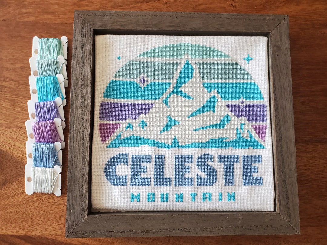 Celeste Logo Cross Stitch Pattern, Video Game Cross Stitch Pattern ...