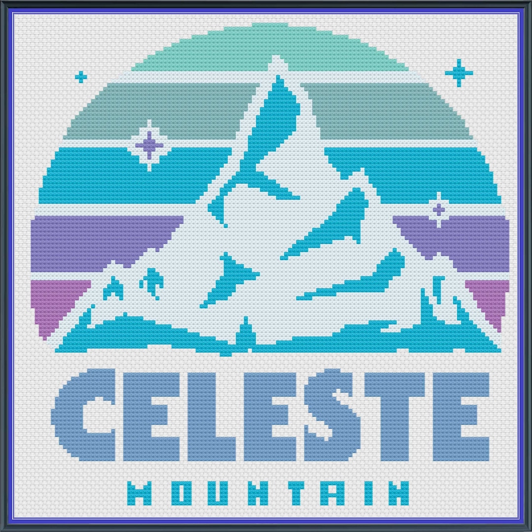 Celeste Logo Cross Stitch Pattern, Video Game Cross Stitch Pattern ...