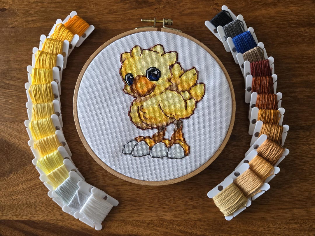 Cute Chocobo Cross Stitch Pattern, Video Game Cross Stitch Pattern - Etsy