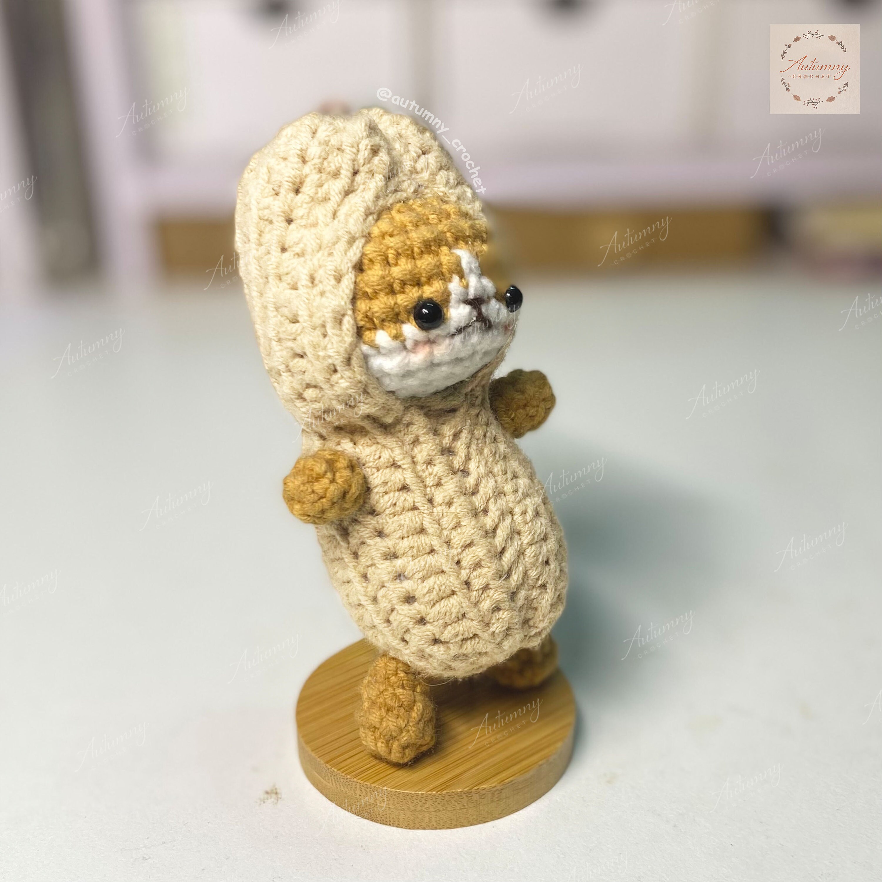 Crochet Peanut Cat Crochet Keychain Amigurumi Keychain - Etsy