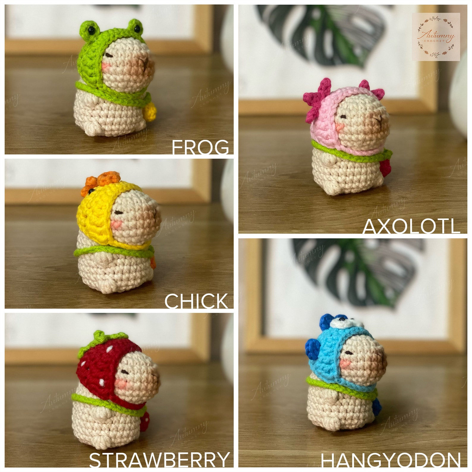 Crochet Student Capybaras Capybara Keychain Amigurumi - Etsy UK