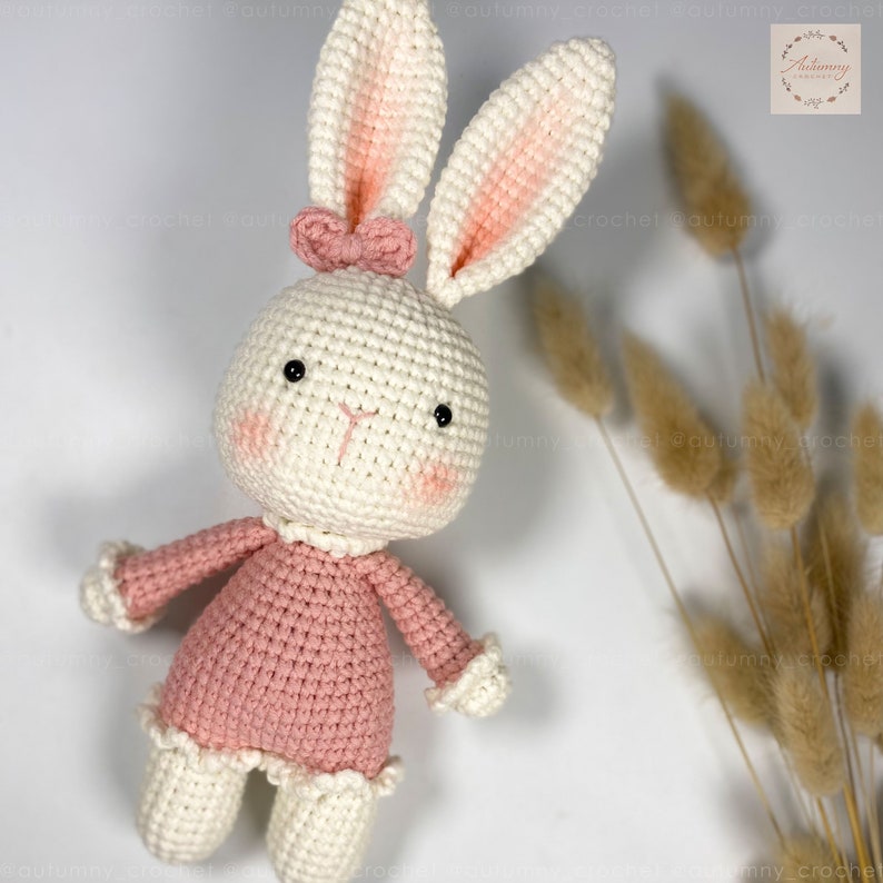 Crochet Pink Bunny Amigurumi Bunny Birthday Gift Plushie - Etsy