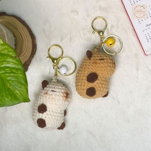 Crochet Baby Capybara, Capybara Keychain, Amigurumi Keychain, Amigurumi Plushies, Gift, Bag ...