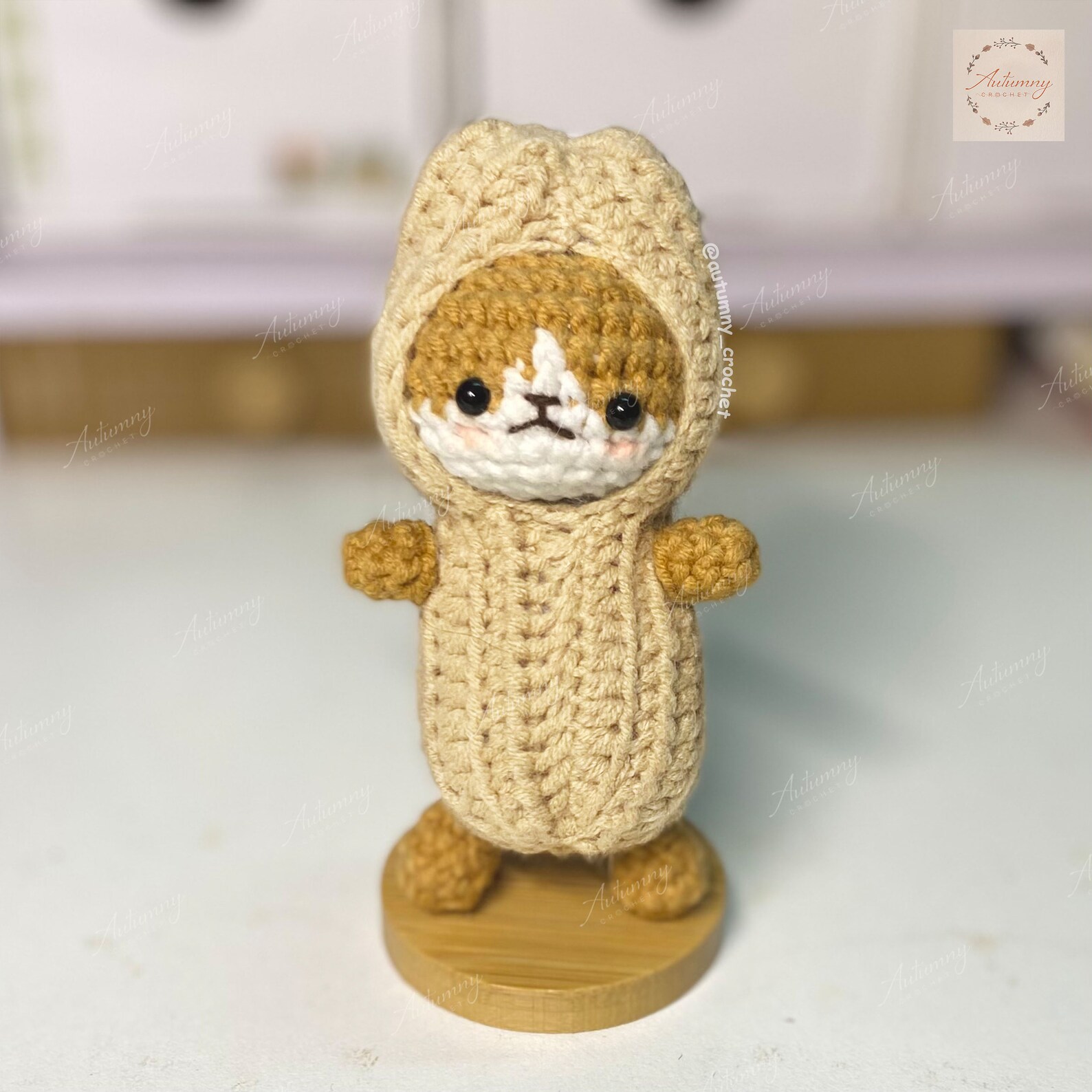 Crochet Peanut Cat Crochet Keychain Amigurumi Keychain - Etsy