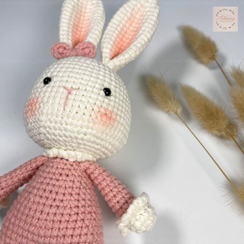 Crochet Pink Bunny Amigurumi Bunny Birthday Gift Plushie - Etsy