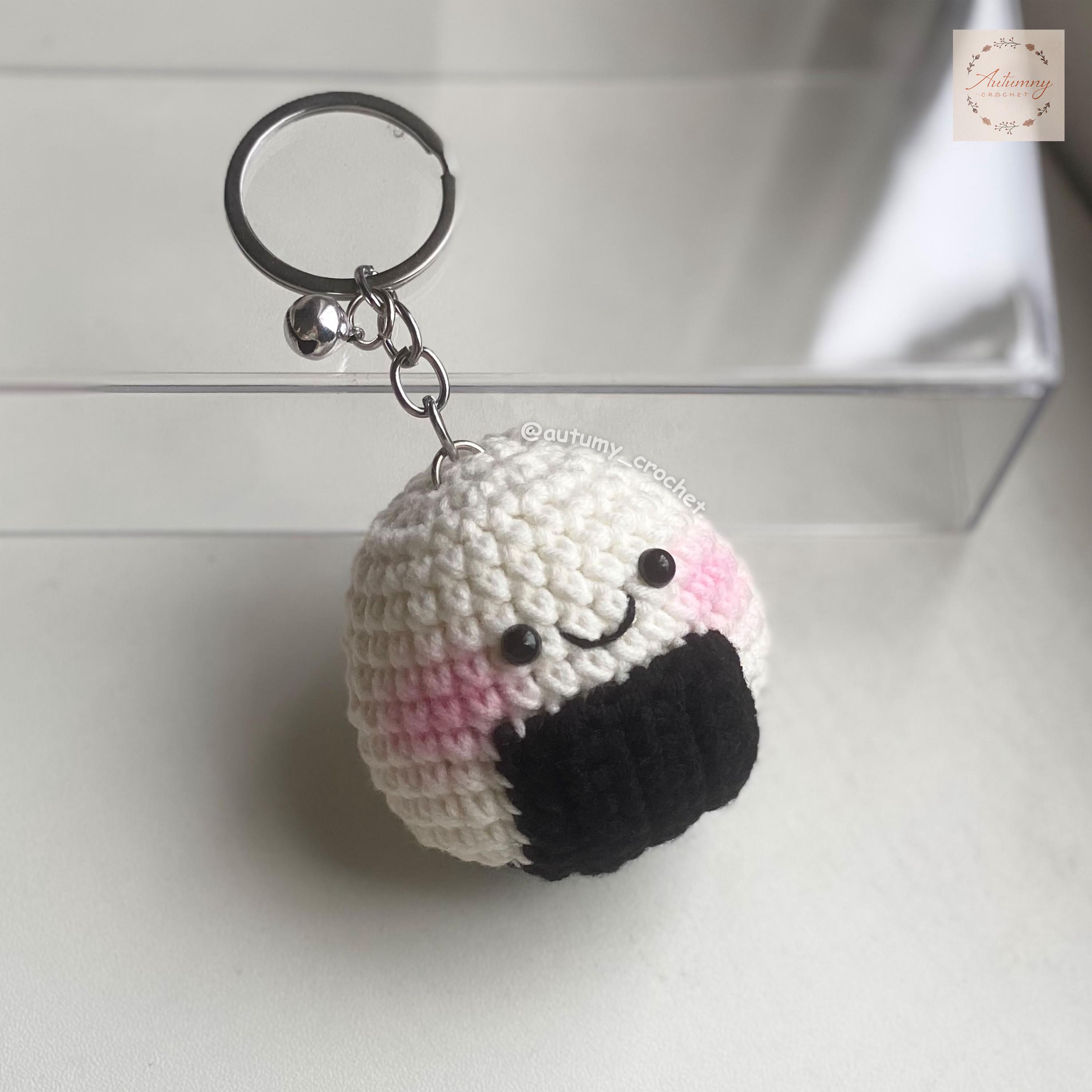 Crochet Rice Ball Keychain, Amigurumi Keychain, Gift, Bag Charm - Etsy