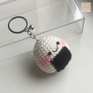Crochet Rice Ball Keychain, Amigurumi Keychain, Gift, Bag Charm - Etsy