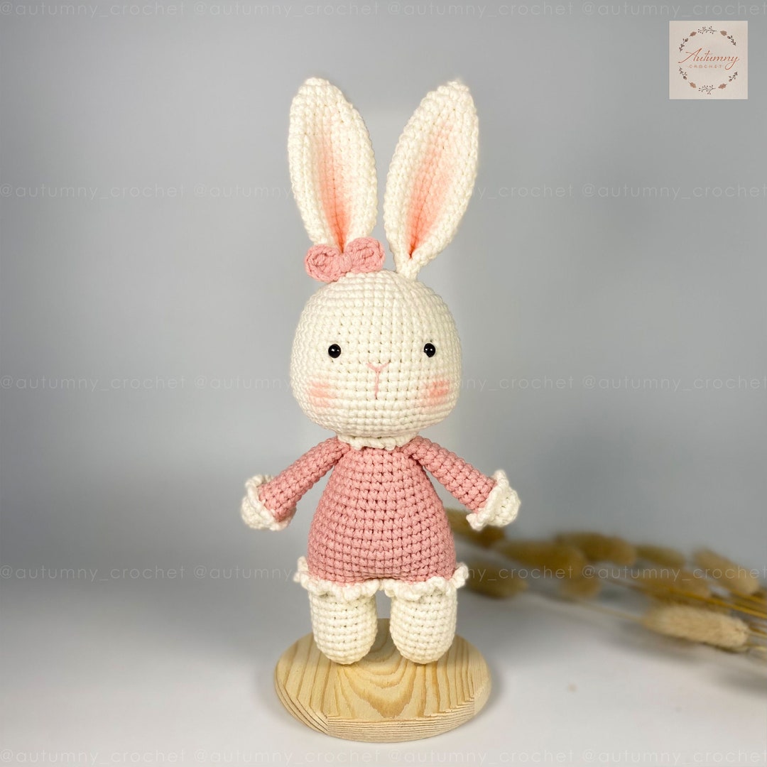 Crochet Pink Bunny, Amigurumi Bunny, Birthday Gift, Plushie for Baby - Etsy
