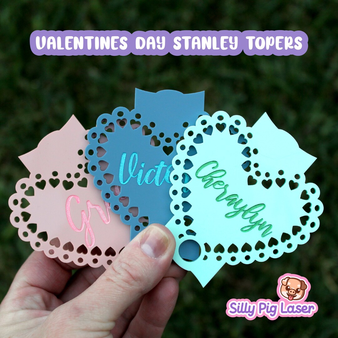 Heart Stanley Topper, Custom Stanley Topper, Valentines Stanley ...