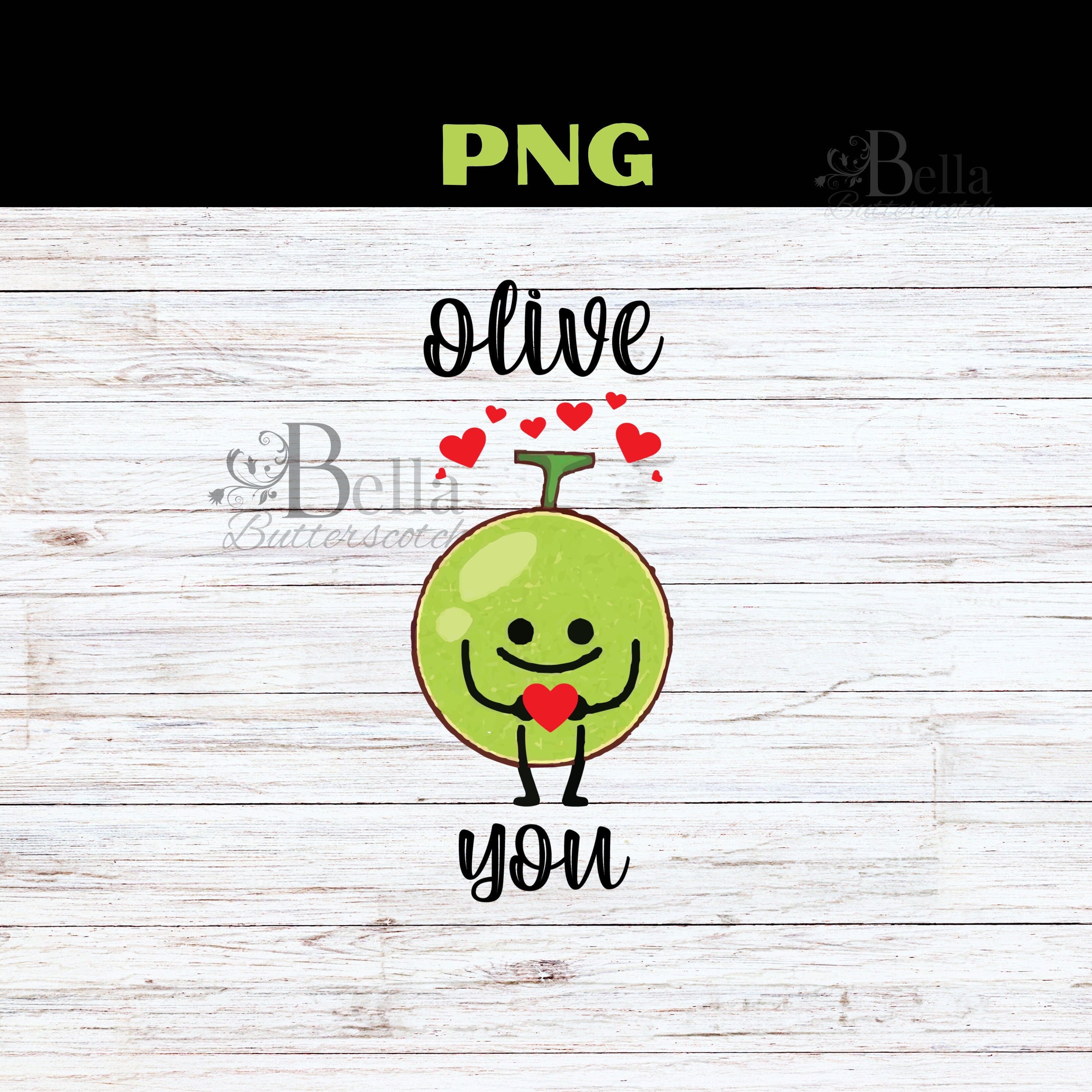 Olive You PNG, Cute Retro Olive Valentine Digital, I Love You Olive ...