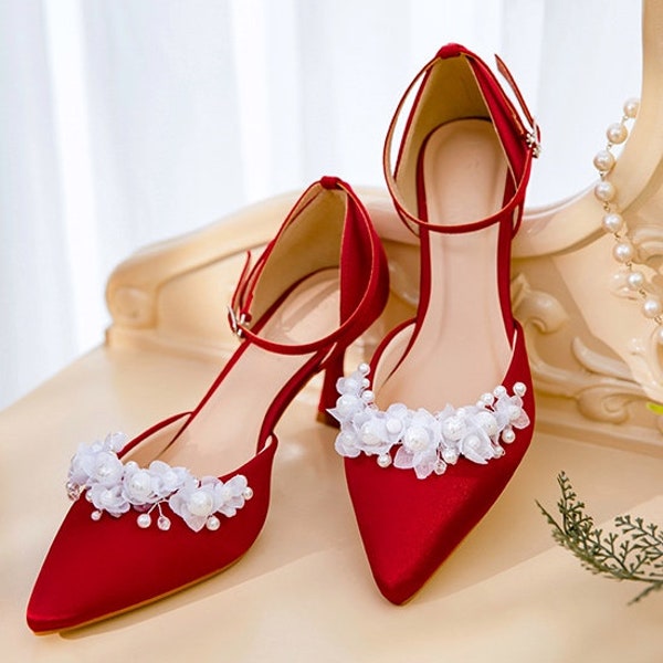 Red Wedding Shoes - Etsy