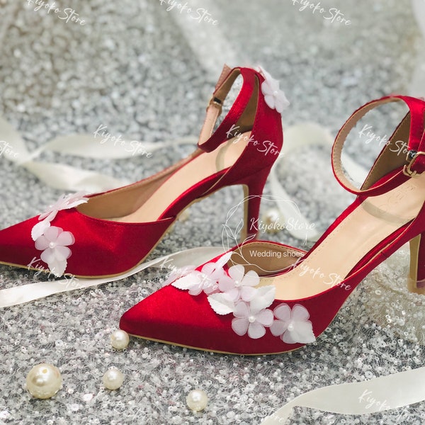 Red Wedding Shoes - Etsy