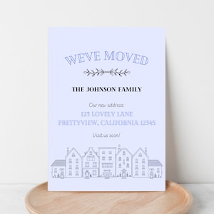 Editable House Moving Card, Downloadable Card, DIY Note Card, Moving ...