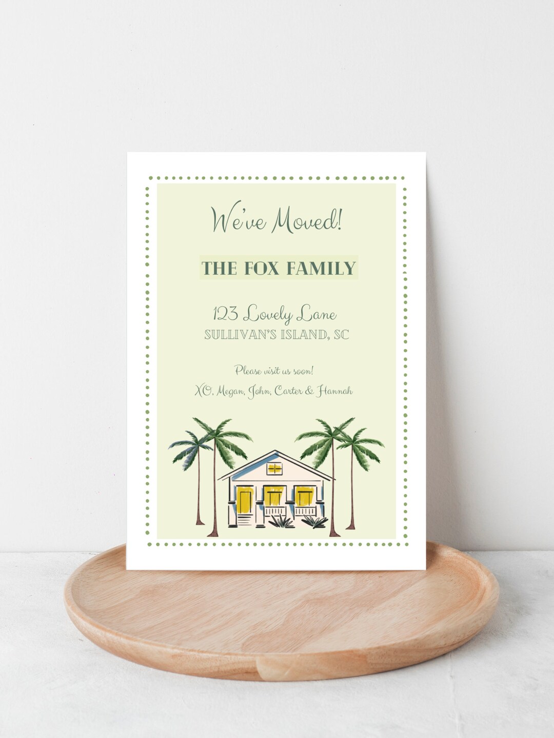 Editable Tropical Moving Card, Downloadable Card, DIY Note Card, Moving ...