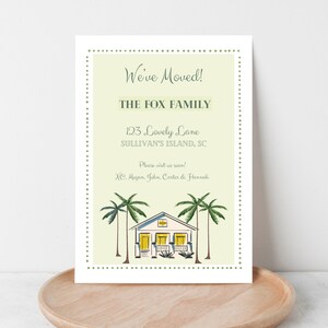 Editable Tropical Moving Card, Downloadable Card, DIY Note Card, Moving ...