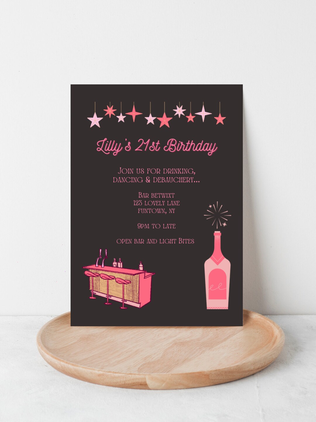 Editable Birthday Party Invitation, Adult Birthday Invite, Girl's ...