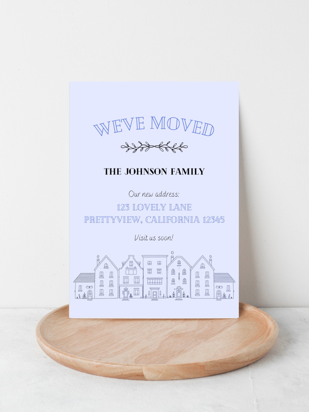 Editable House Moving Card, Downloadable Card, DIY Note Card, Moving ...
