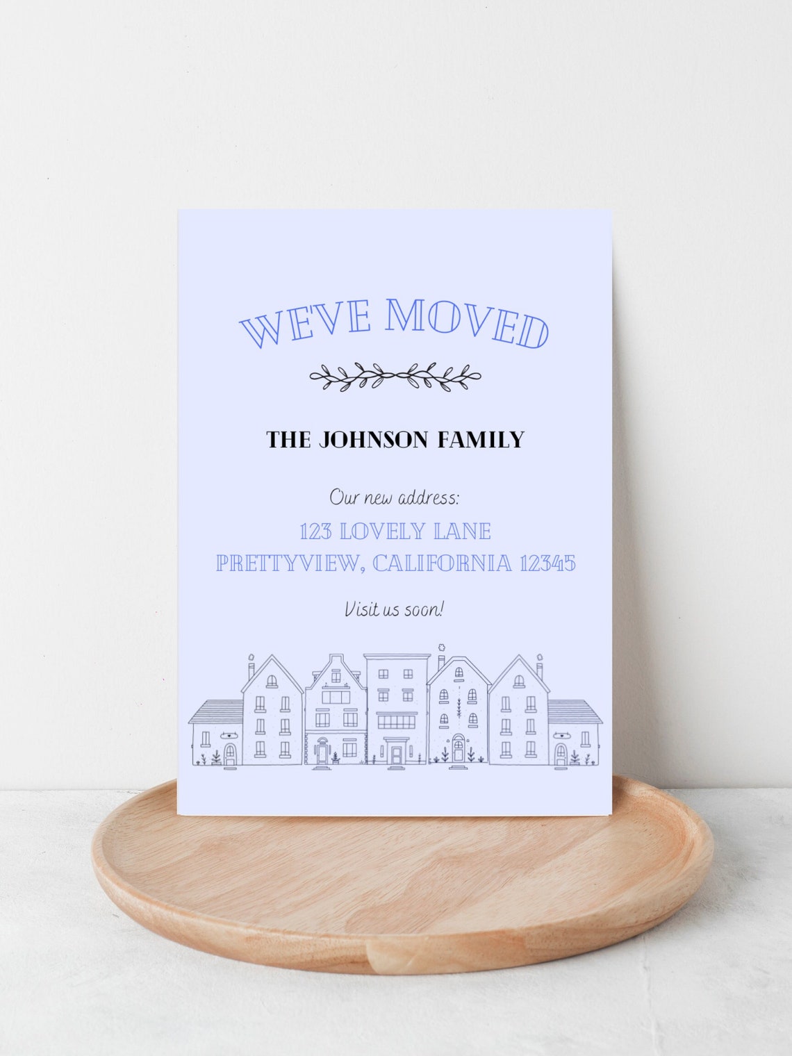 Editable House Moving Card, Downloadable Card, DIY Note Card, Moving ...
