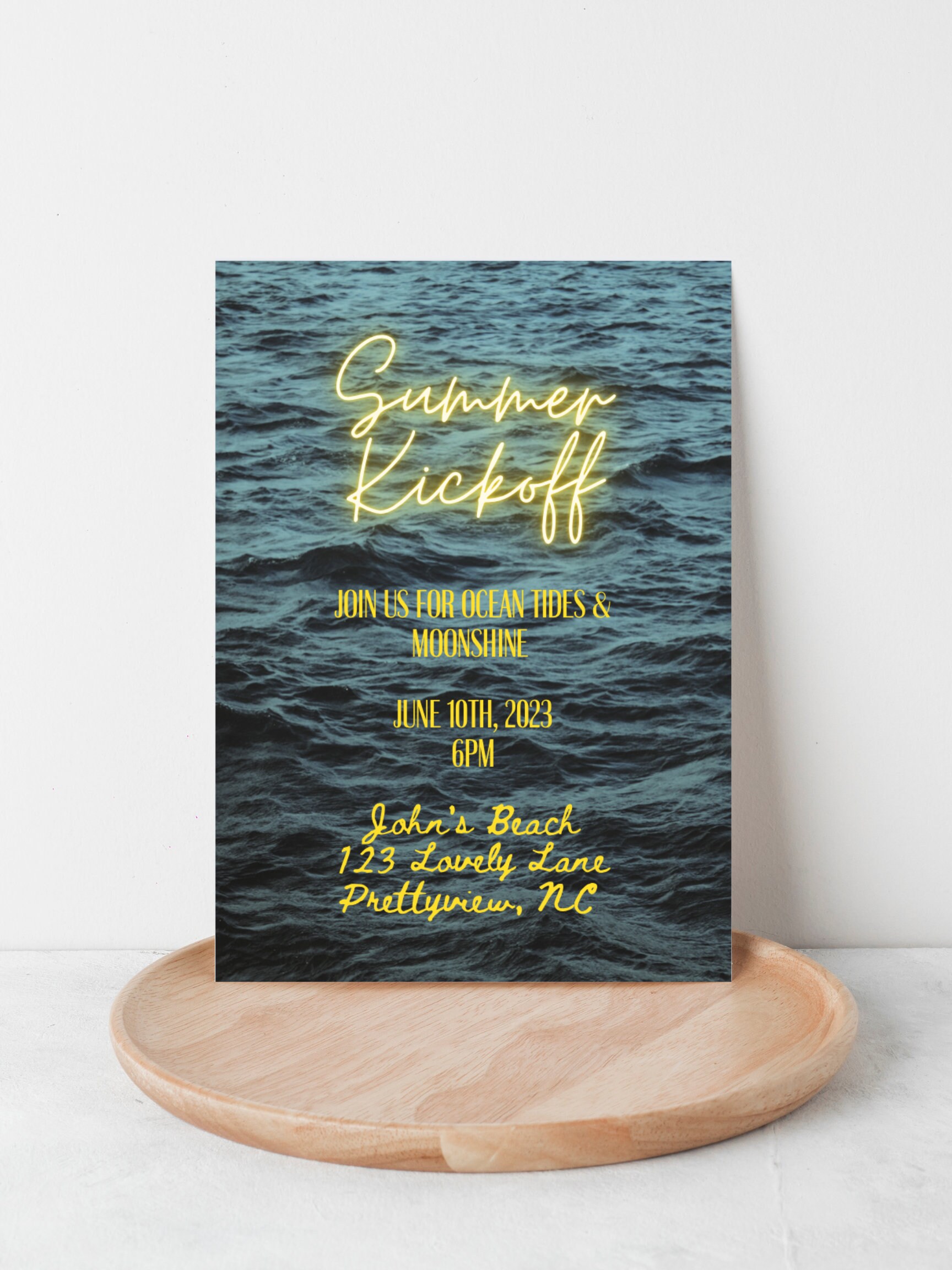 Editable Summer Beach Party Invitation, Beach Party Invite, Summer ...