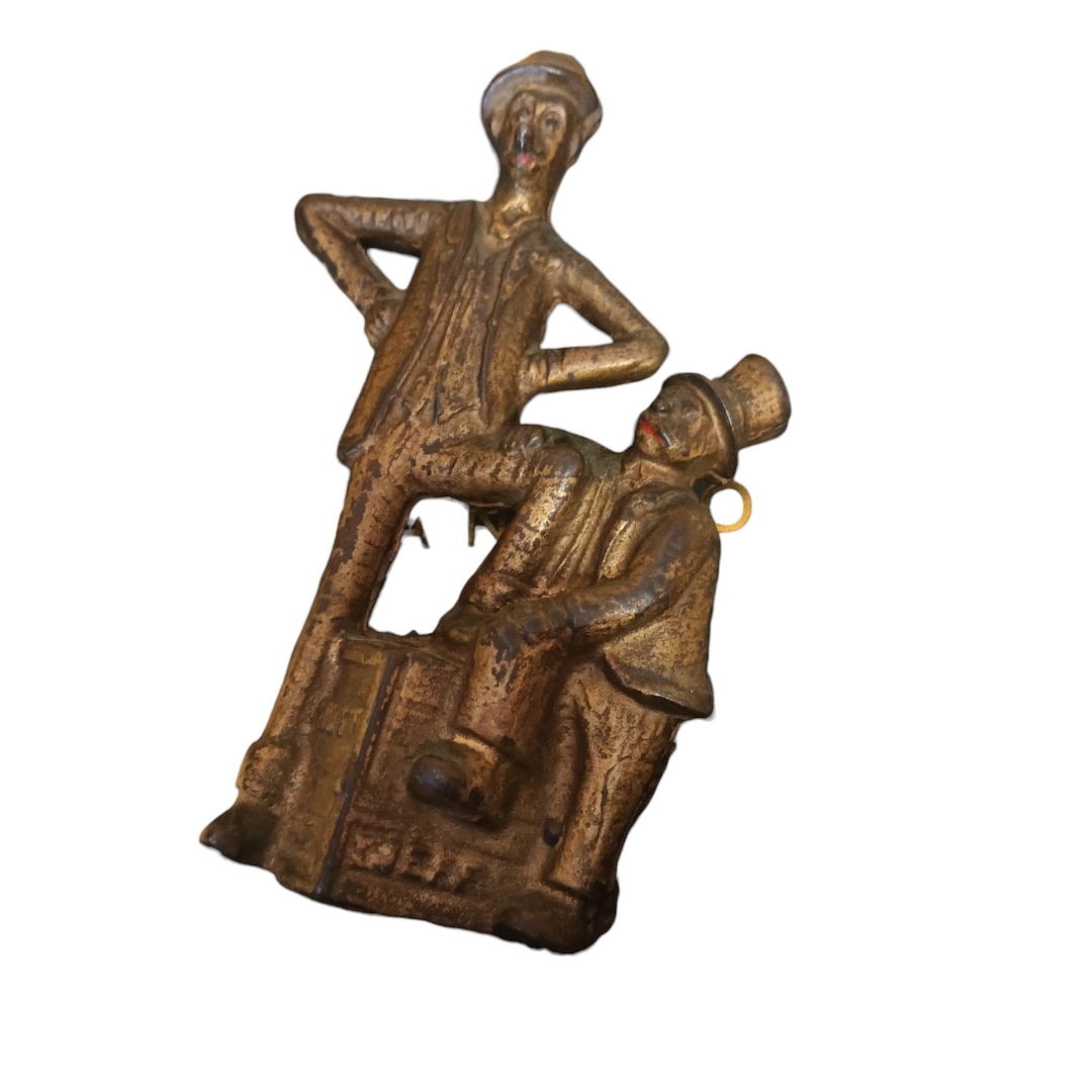 Vintage Cast Iron Coin Bank - Etsy
