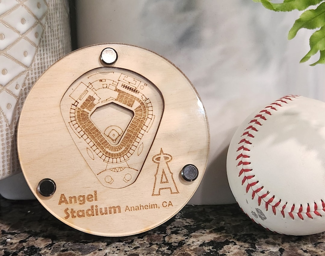 Angel Stadium Anaheim Angels Custom MLB Coaster 3D Wood and Acrylic Art ...